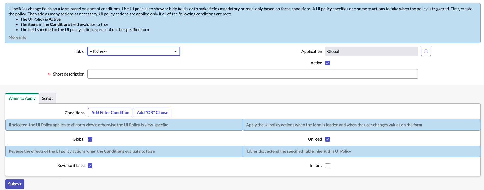 What Is A Ui Policy In Servicenow Snowycode 